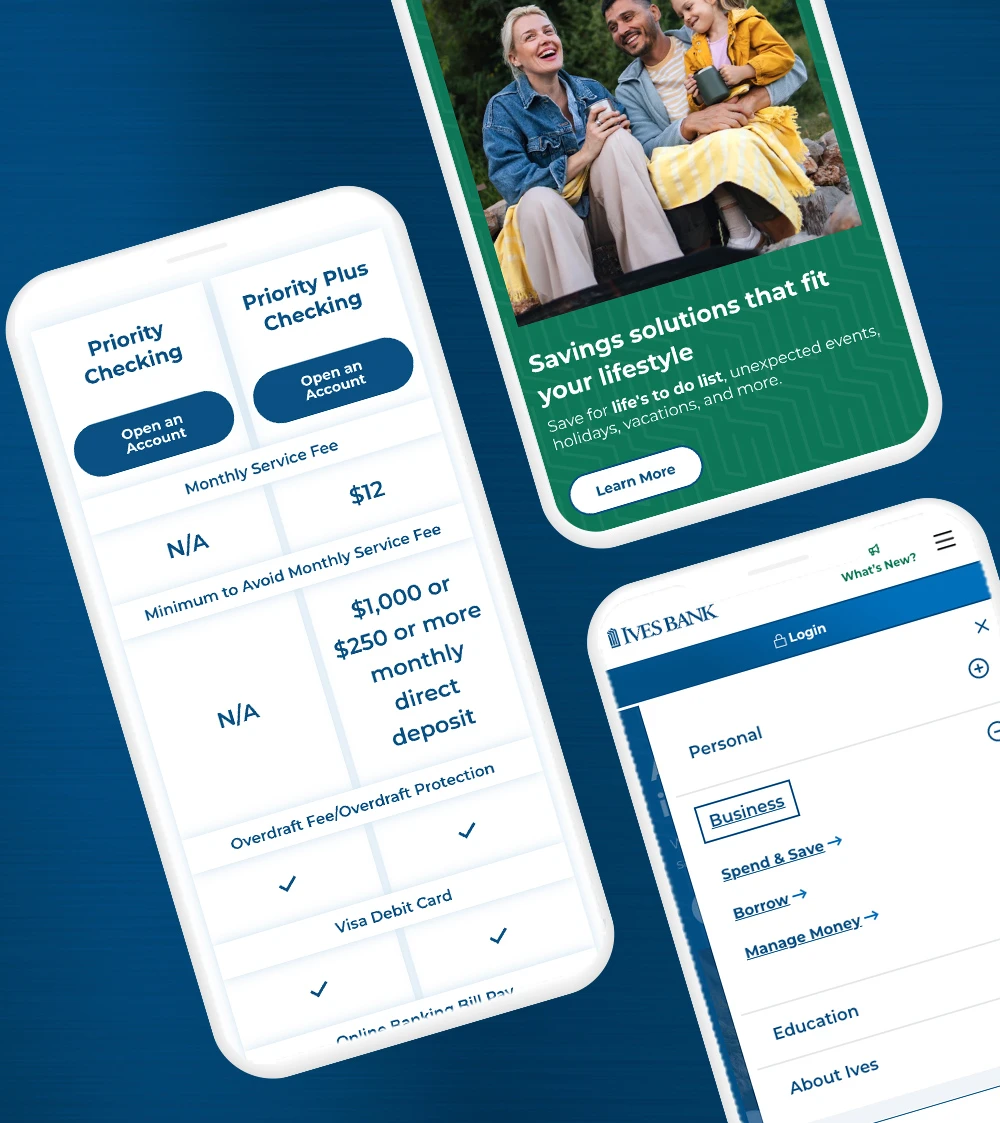 Ives Bank | Custom CT Bank Website Redesign | ZAG Interactive