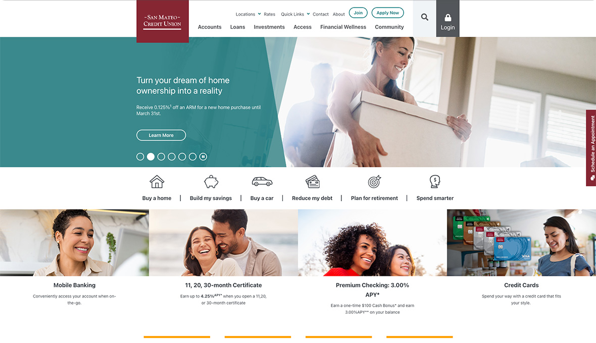 Monterra Credit Union | Custom Kentico Website Redesign | ZAG