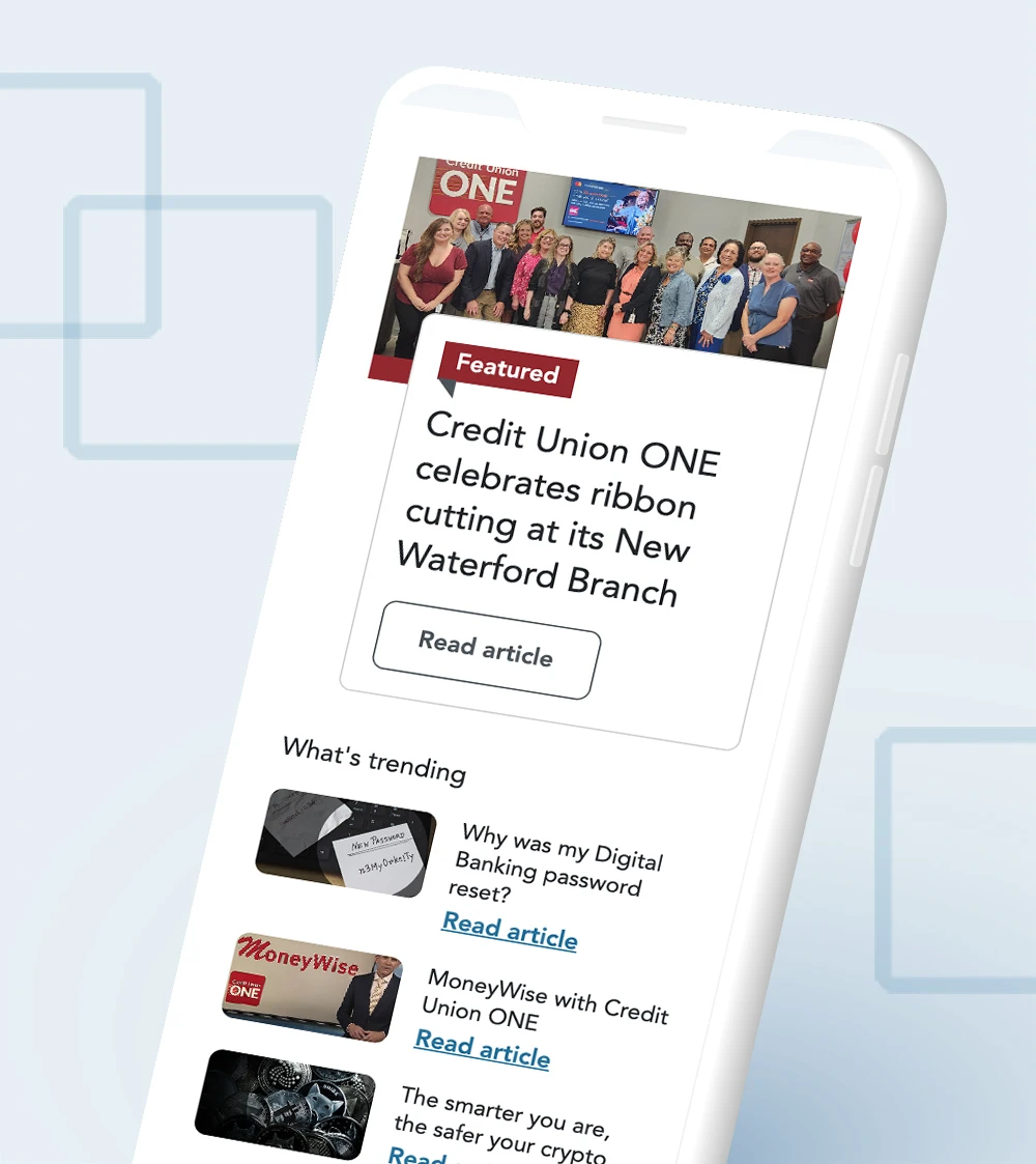 Credit Union ONE | Mobile-Friendly Website | ZAG Interactive