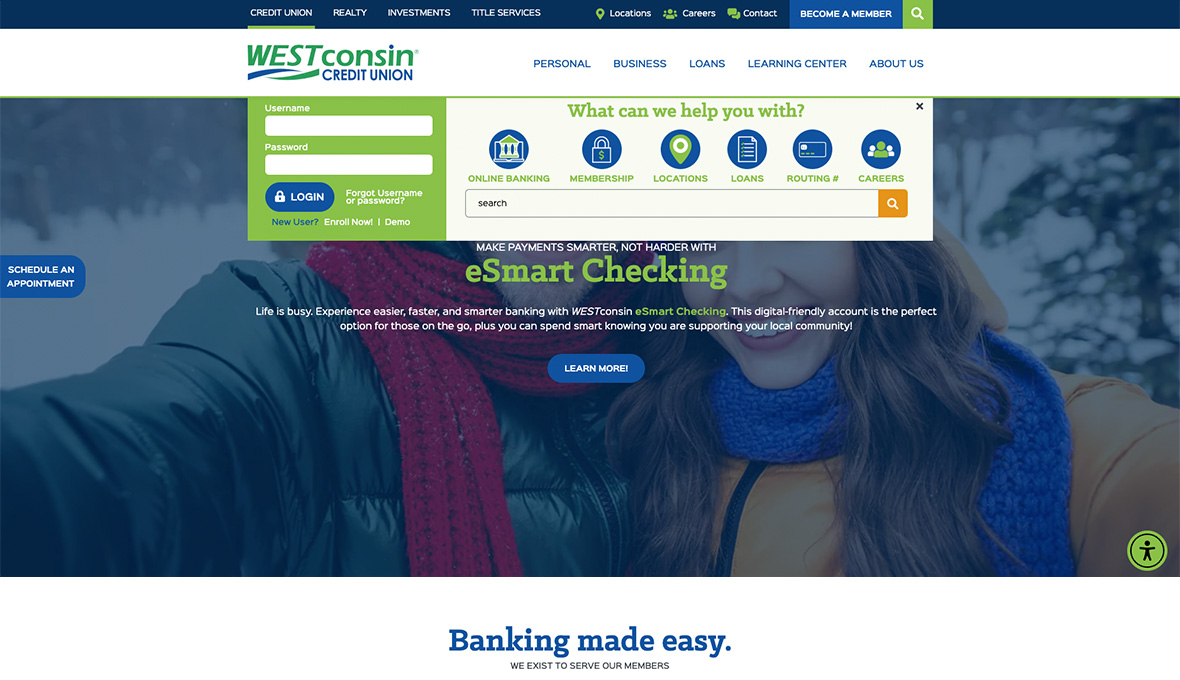 WESTconsin Credit Union | Custom Site Redesign | ZAG Interactive