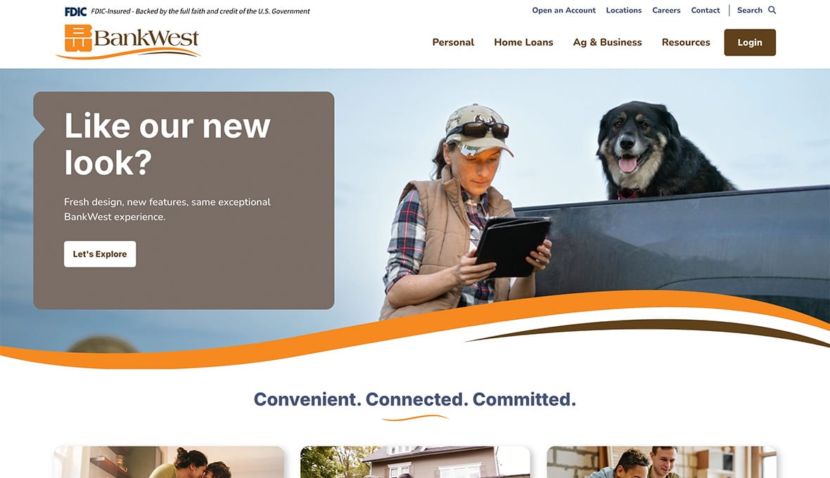 BankWest South Dakota | Bank Website Redesign Kentico | ZAG