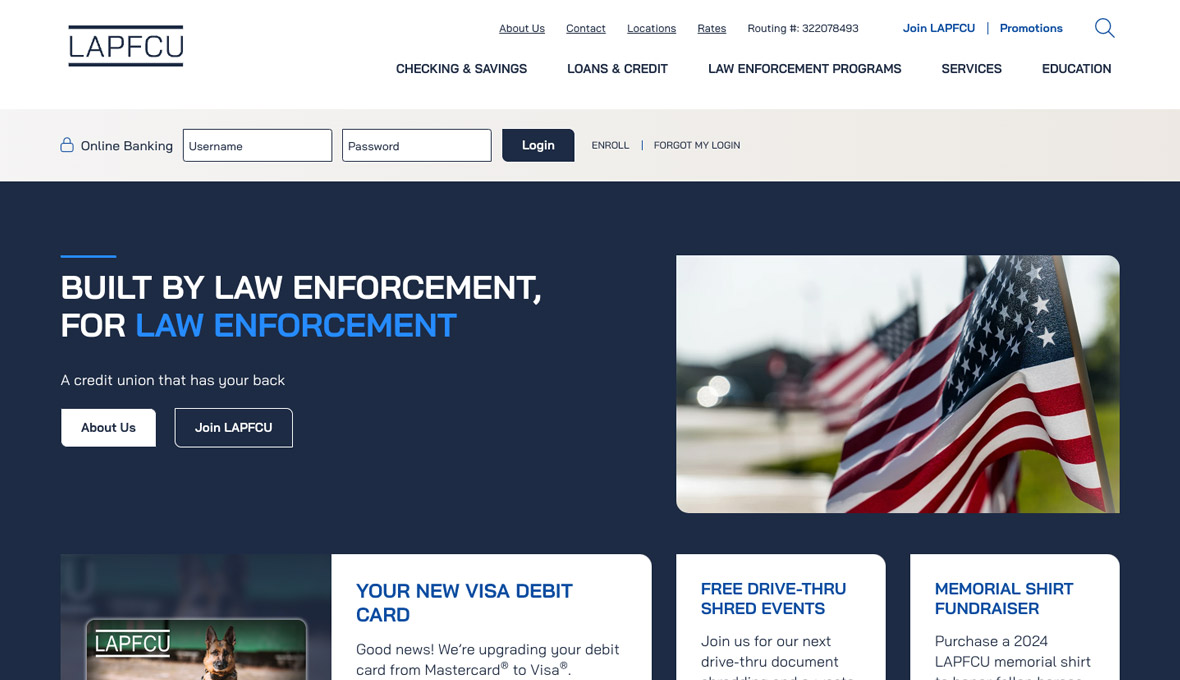 LAPFCU Site Redesign | Credit Union Website | ZAG Interactive