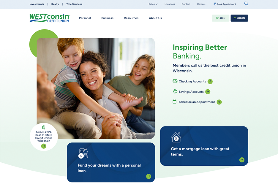 WESTconsin Credit Union | Custom Site Redesign | ZAG Interactive