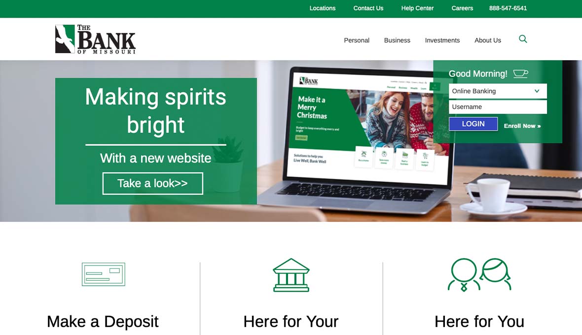 Bank of Missouri Responsive Kentico Website Redesign | ZAG