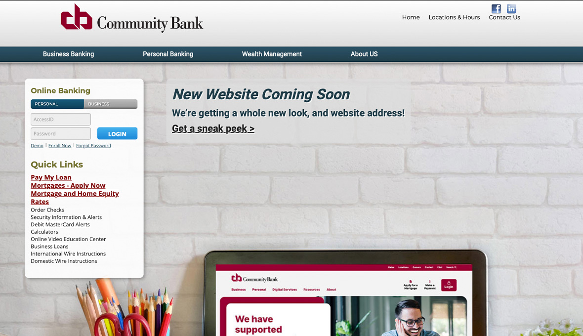 Community Bank PA WV | Bank Website Redesign | ZAG Interactive